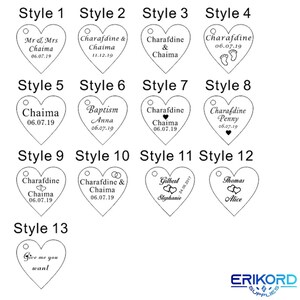 50pcs Customized Acrylic Heart Personalized MR and MRS Love Heart ...