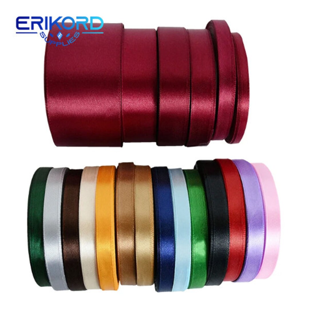 25 Yards/roll 6-50mm Grosgrain Ribbons Silk Satin Ribbons Handmade Gift ...