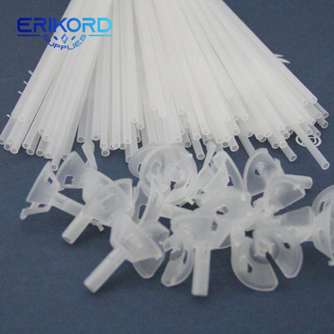 10/50/100pcs 40cm Latex Balloon Stick Transparent White PVC Rods Holder ...