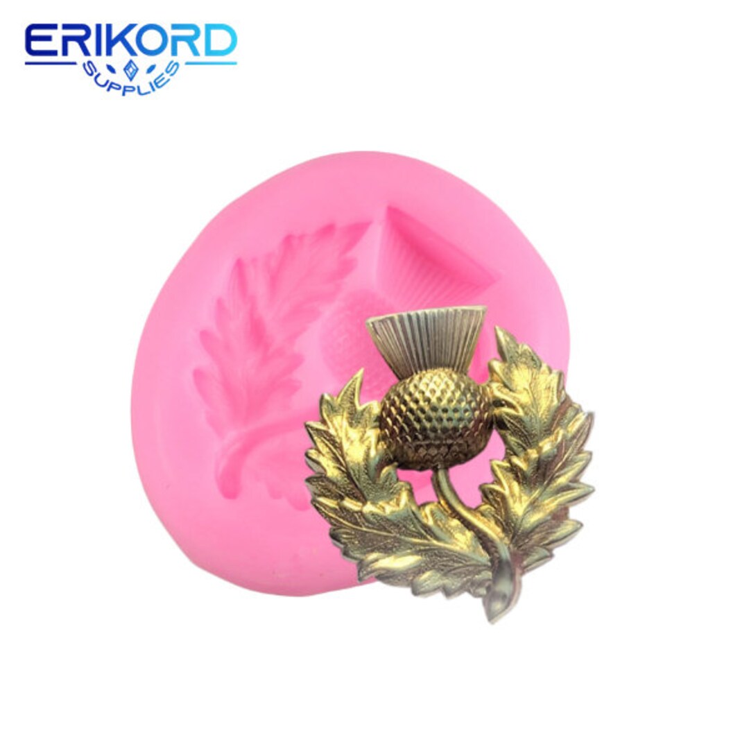DIY Thistle Scottish Flower Silicone Mold Sugarcraft Fondant Cake ...