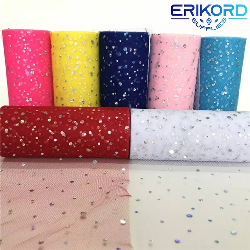 Red Glitter Tulle Roll - Etsy UK