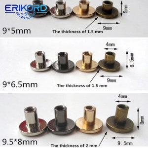 20sets/lot Metal Screw Rivets DIY Luggage Leather Belt Craft Solid ...