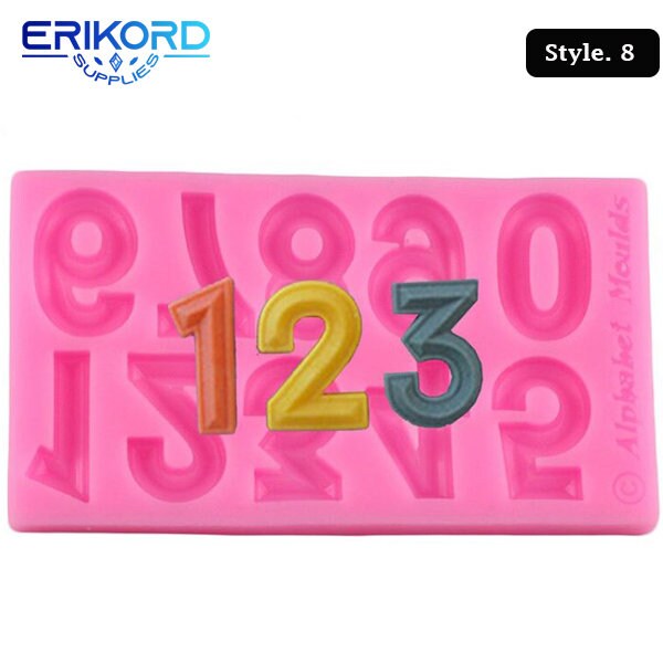 DIY Numbers Candy Silicone Mold Chocolate Jelly Molds Party Fondant ...