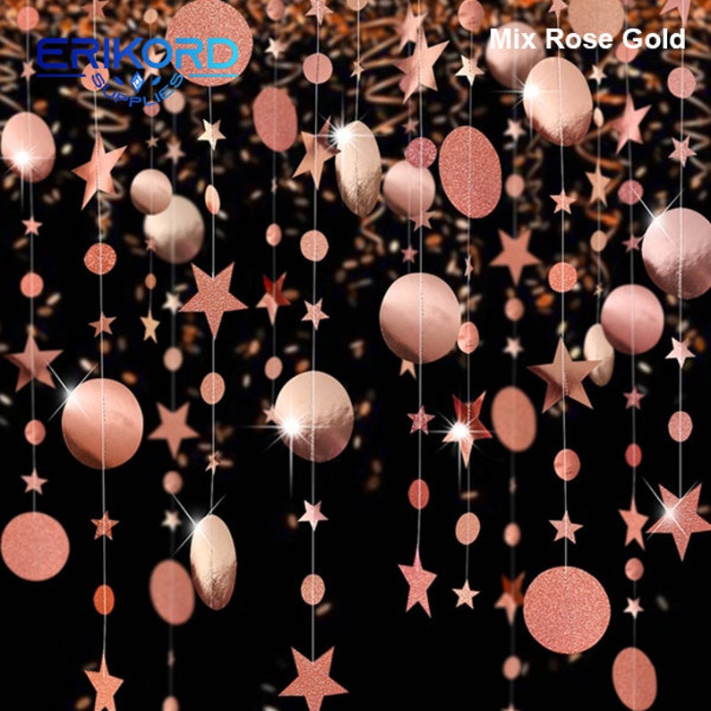 4M Paper Star Round Garland Banner Adult Birthday Party Decorations ...