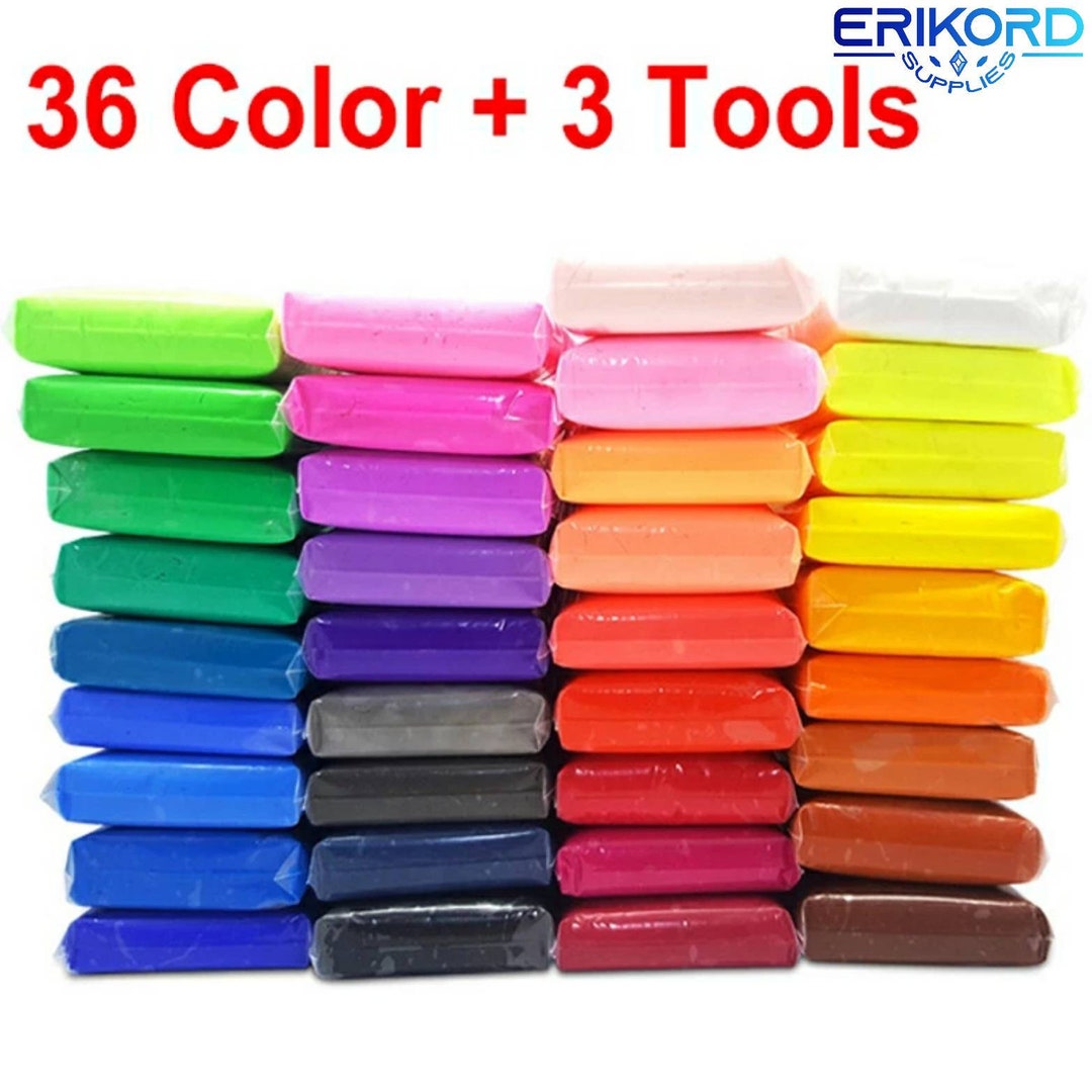 36 Pack! Modelling Clay Colors Foam Air Clay Bag Soft Fimo Polymer Clay ...
