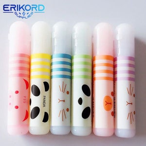 Set of 6 Cute Animals Panda Cat Mini Highlighter Paint Marker Pen ...