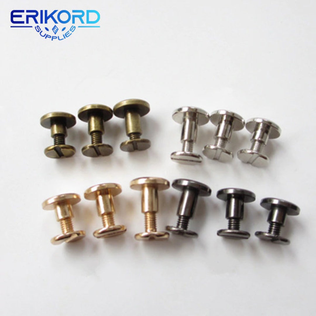 20sets/lot Metal Screw Rivets DIY Luggage Leather Belt Craft Solid ...