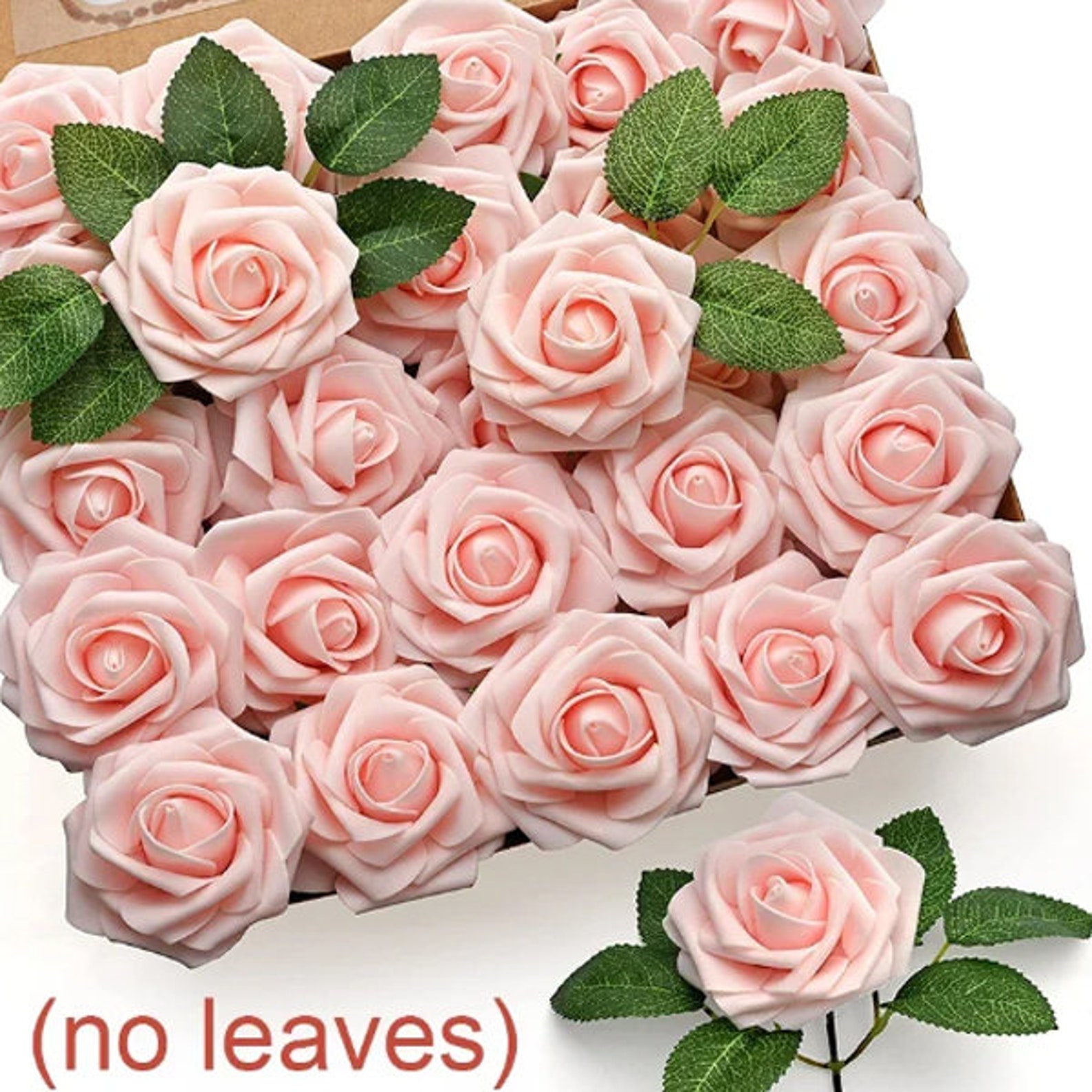 10/20/30pcs XL Artificial Roses Flowers Foam Fake Rose Heads With Stems ...