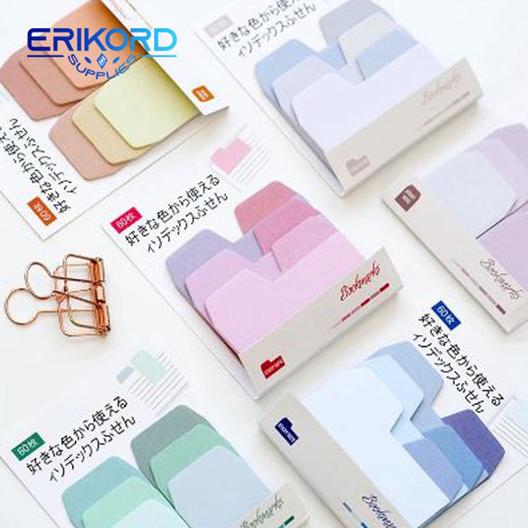 Index Divider Sticky Notes Paper Tabs, Self Adhesive Memo Pads, 60 ...