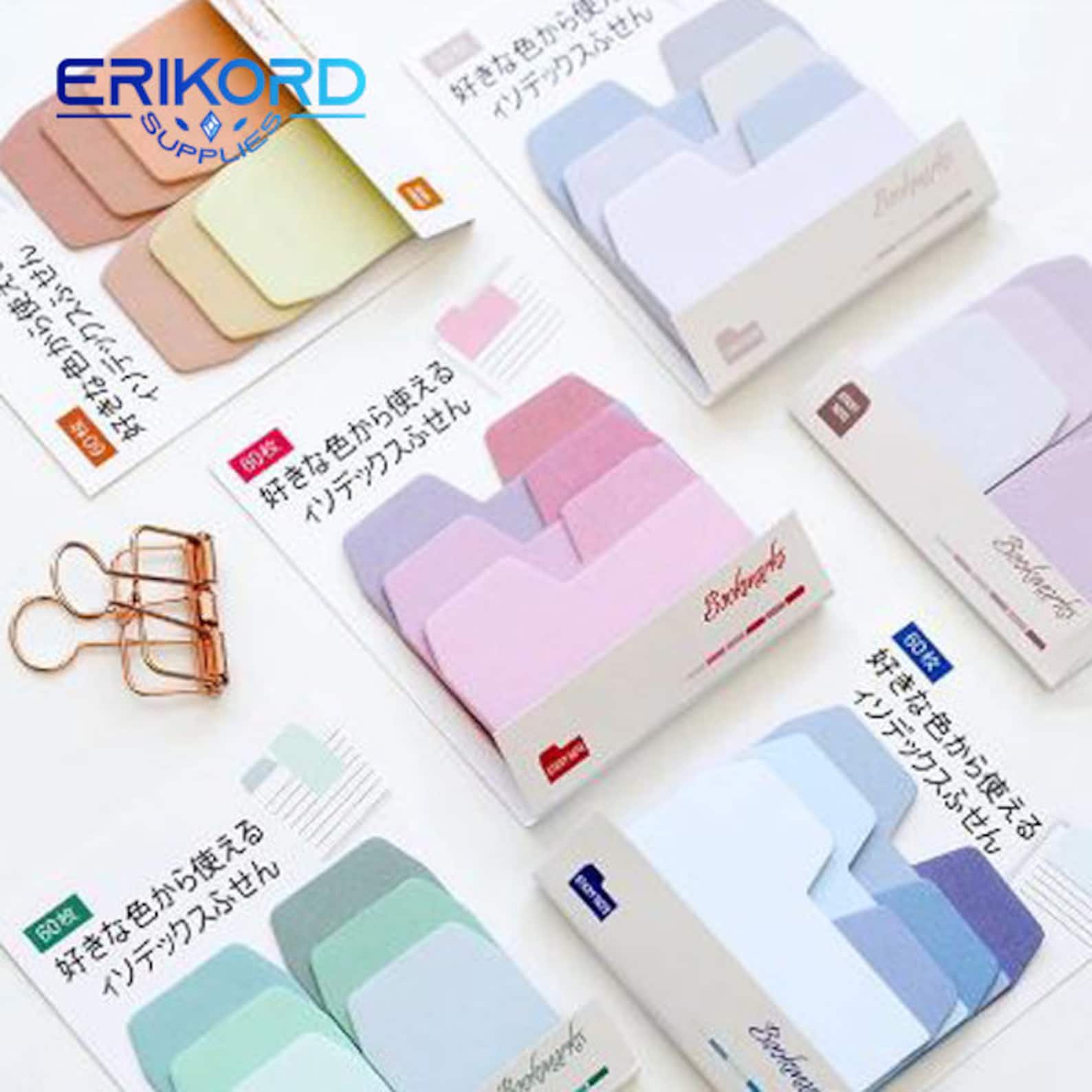 Index Divider Sticky Notes Paper Tabs, Self Adhesive Memo Pads, 60 ...