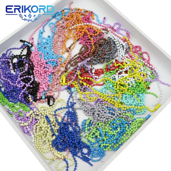 50Pcs Round Ball Bead Chains Craft Garment/Dolls/Bags/Label | Etsy