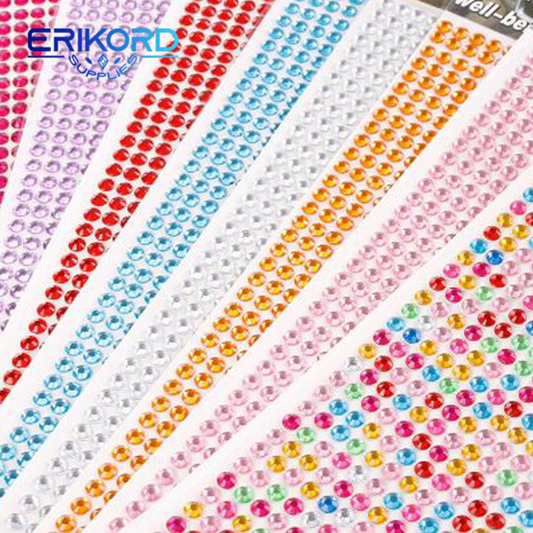 1200pcs Set 3mm Self Adhesive Acrylic Rhinestone for Phone PC Car ...