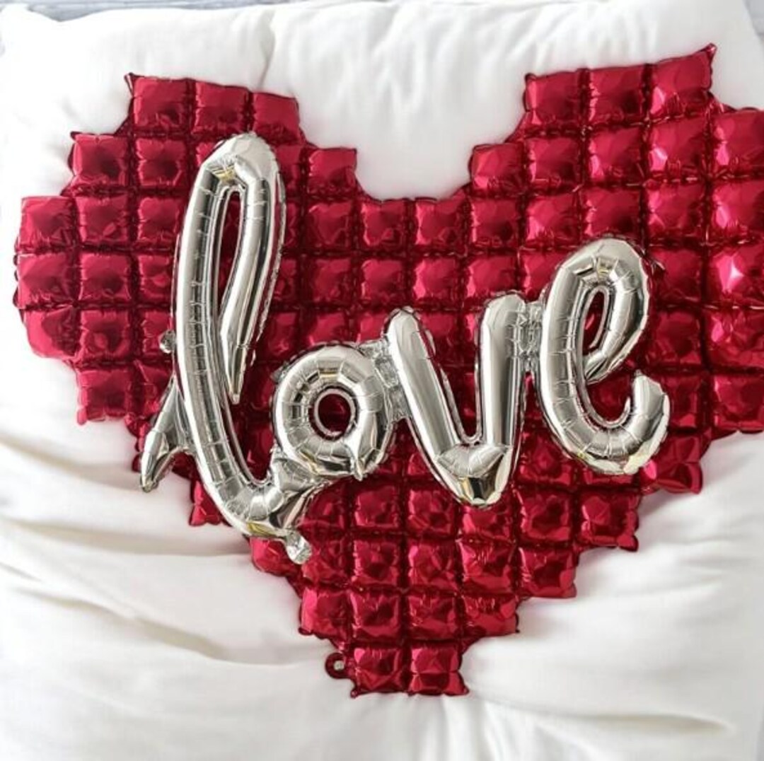 Backdrops Heart Shaped Background Wall Foil Balloon Love Letter ...