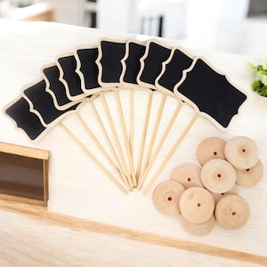 5/10pcs Wedding Blackboard Mini Wooden Chalkboard Message Sign Food ...