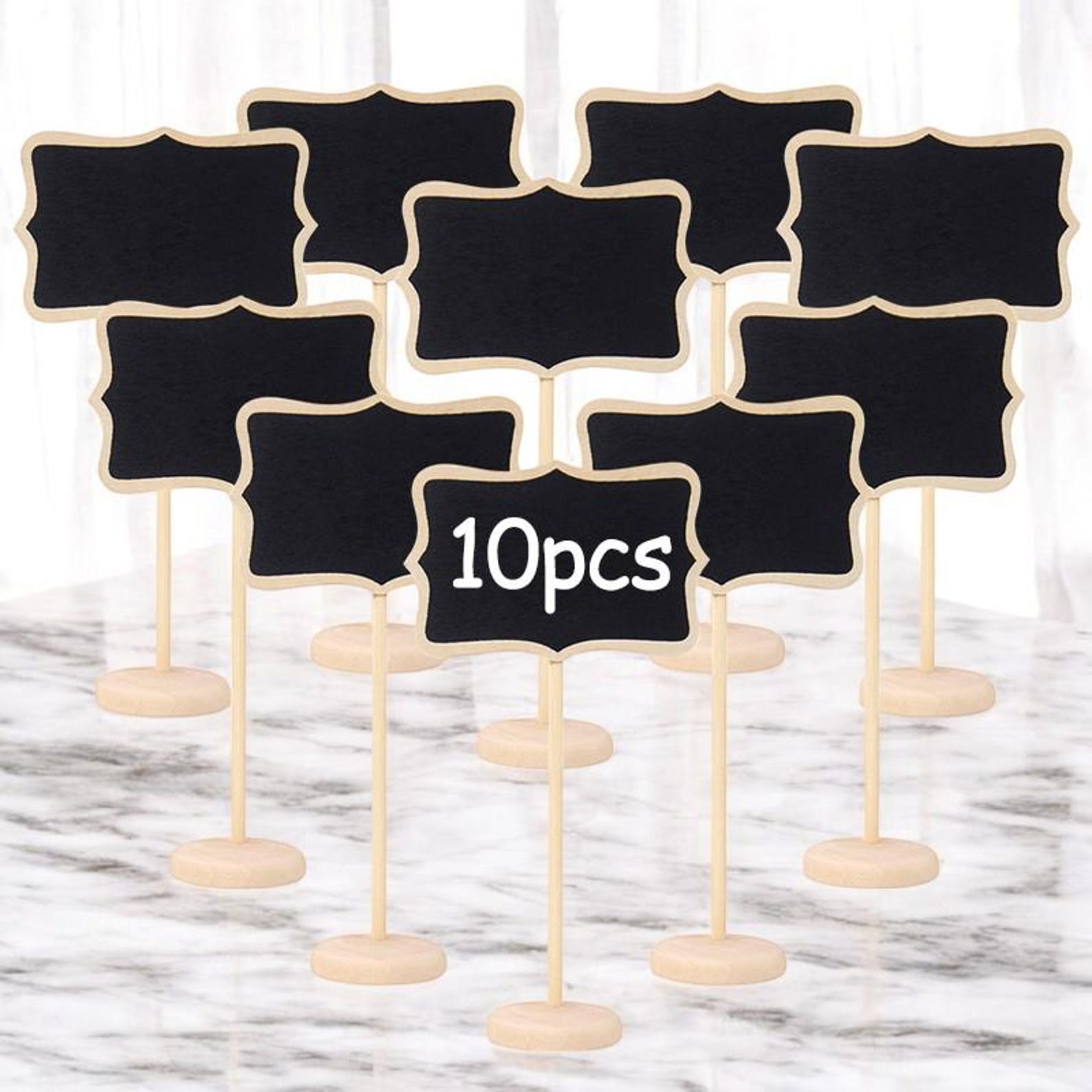 5/10pcs Wedding Blackboard Mini Wooden Chalkboard Message Sign Food ...