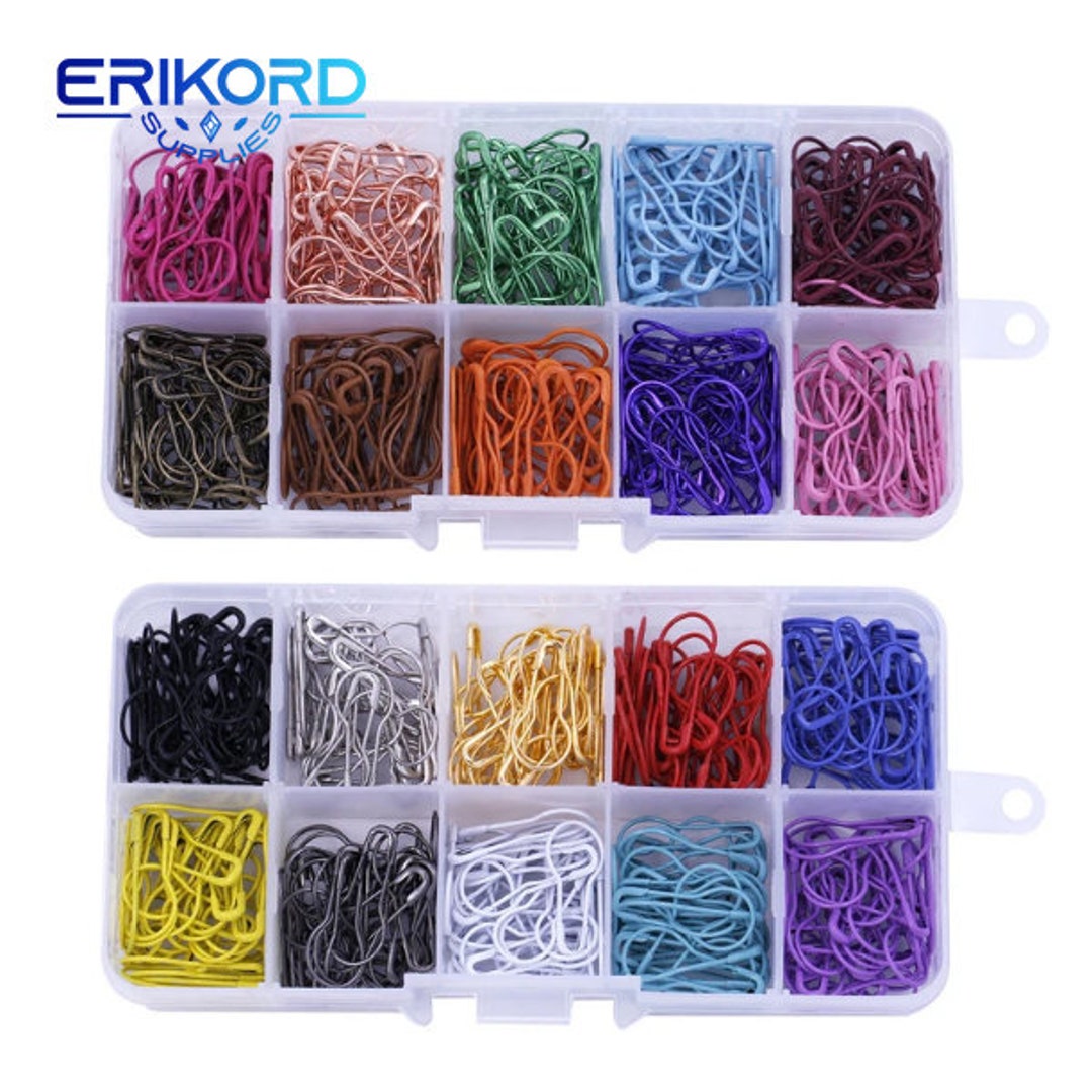 100/300pcs Mix Color Safety Pins Gourd Shape Metal Clips Gourd Pins ...