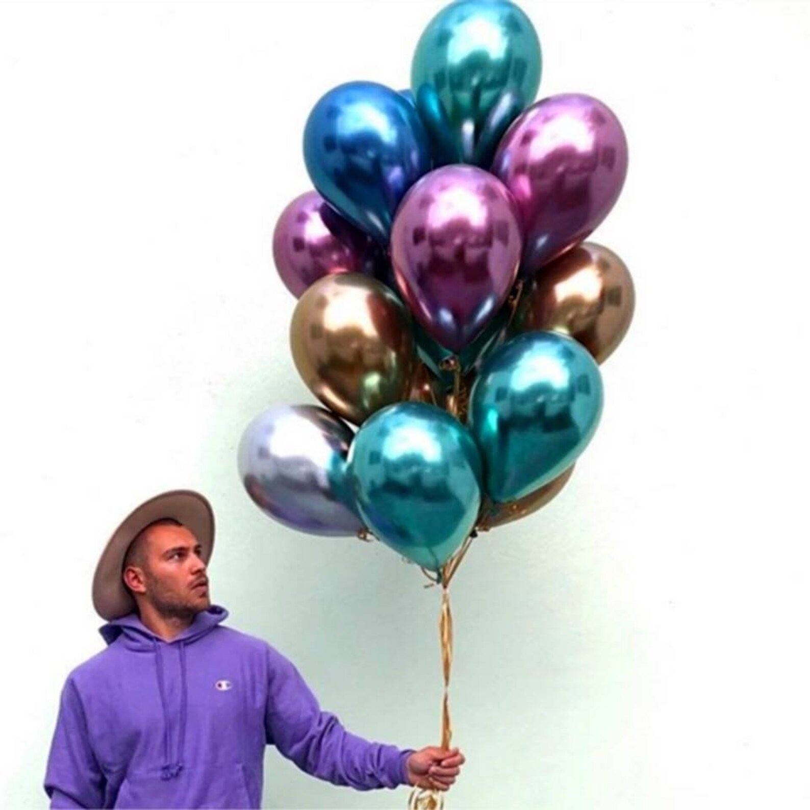 12 Inch 10pcs Metallic Balloon Wedding Ballons Happy Birthday - Etsy