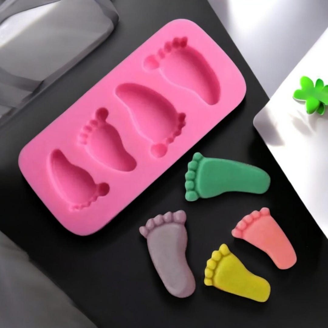 Baby Foot Silicone Mold for Cake, Chocolate, Fondant | 3D Footprint ...