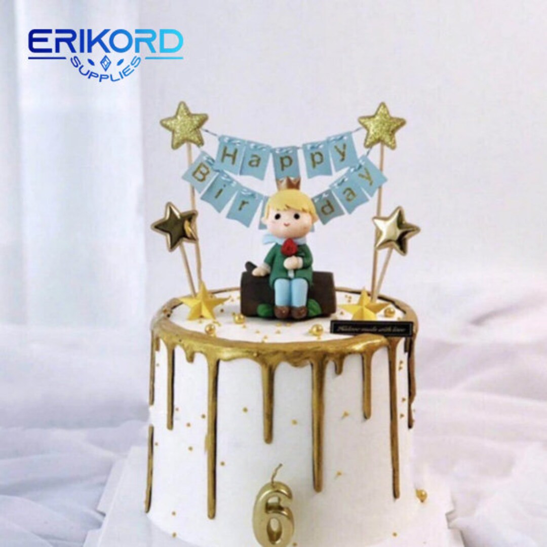 HBD Cake Toppers Happy Birthday Small Flag Anniversary Wedding Party ...