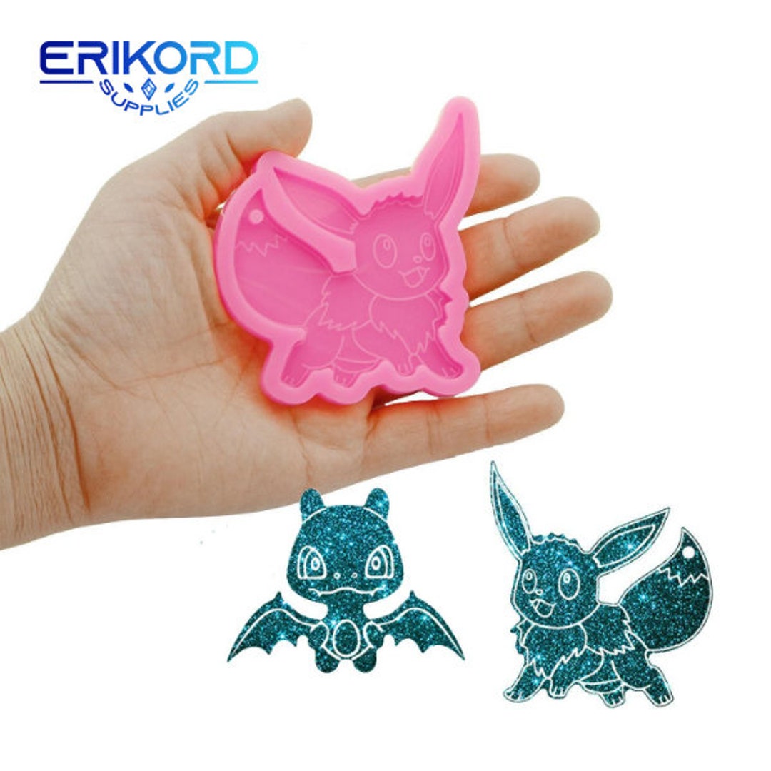 3D Shiny Silicone Resin Cartoon Anime Molds DIY Epoxy Clay Keychain ...