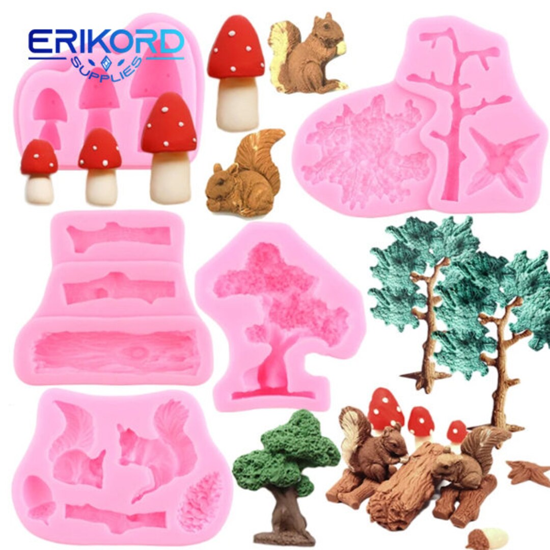 3D Forest Animals Silicone Molds Squirrel Chocolate Candy - Etsy