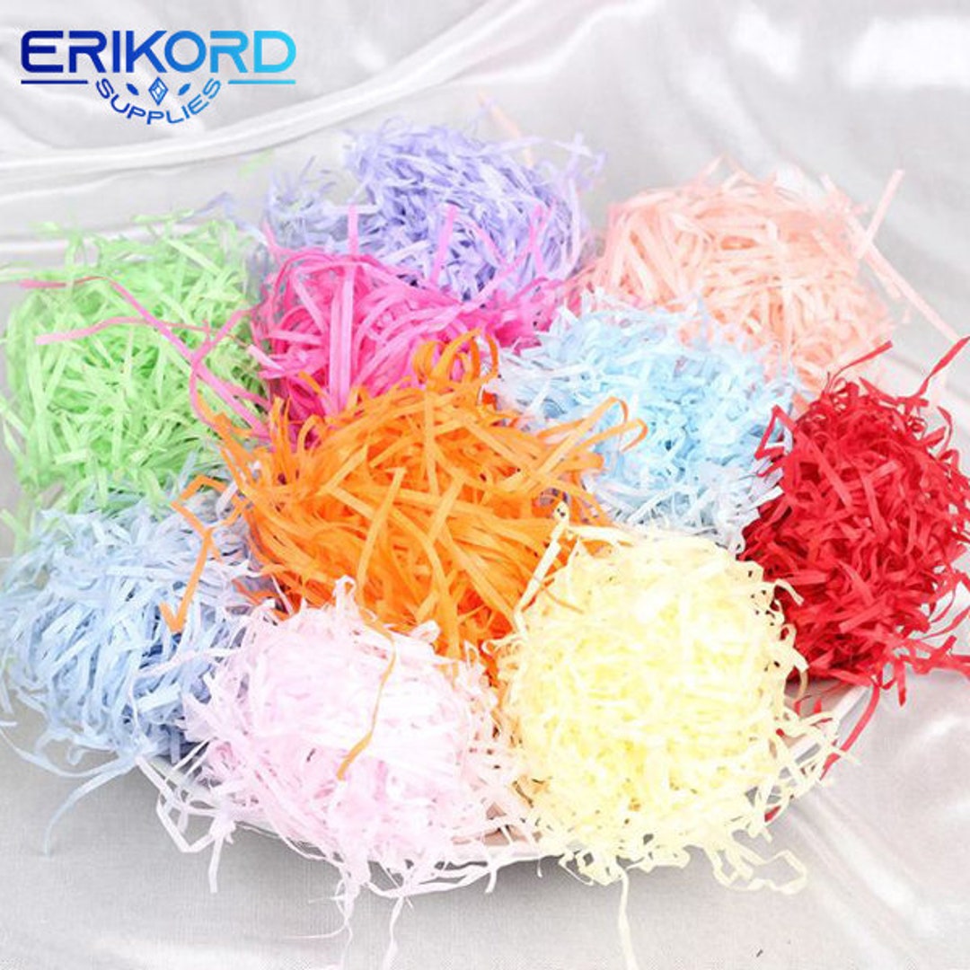 100g/bag Paper Raffia Shredded Crinkle Paper Confetti Gift Box Filling ...