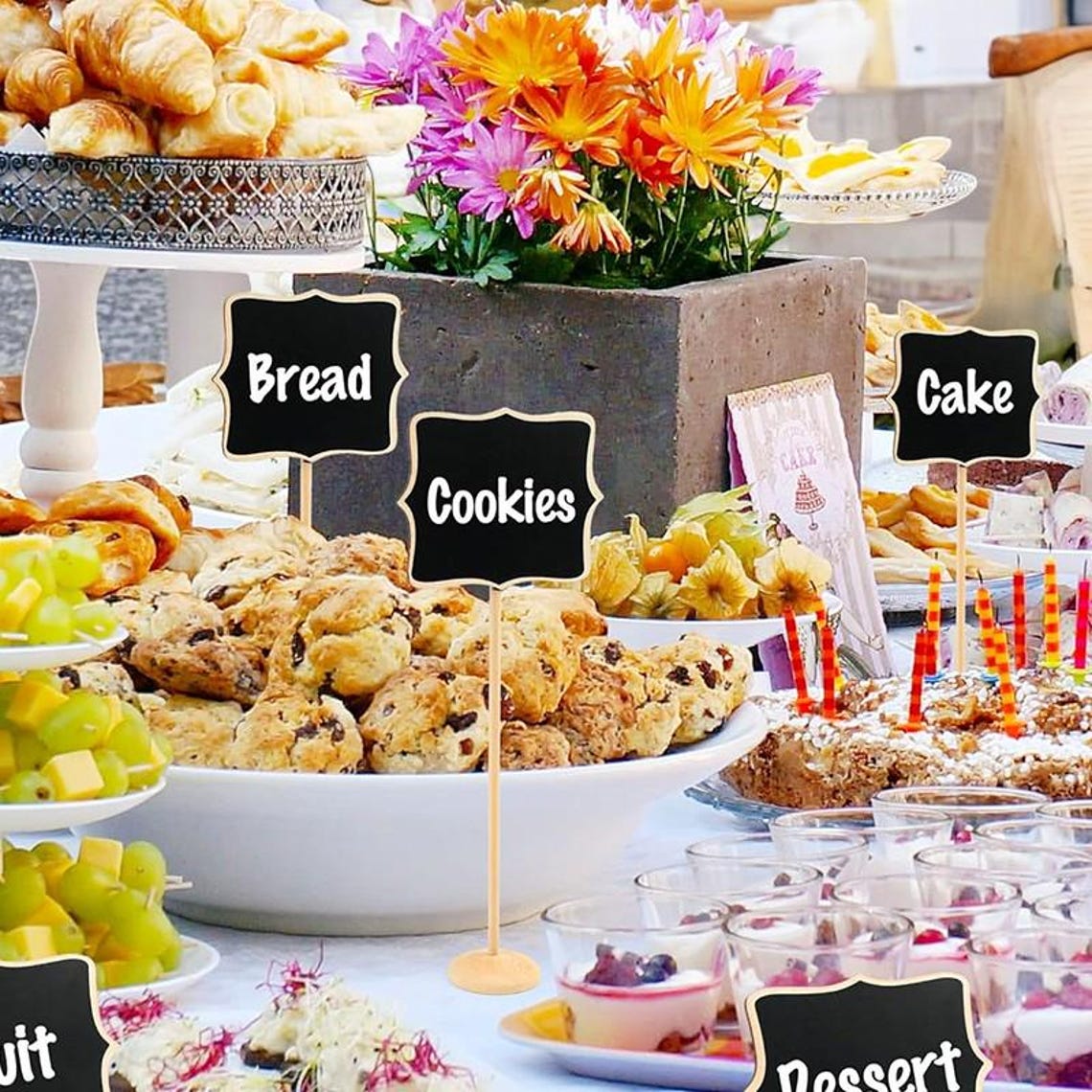 5/10pcs Wedding Blackboard Mini Wooden Chalkboard Message Sign Food ...