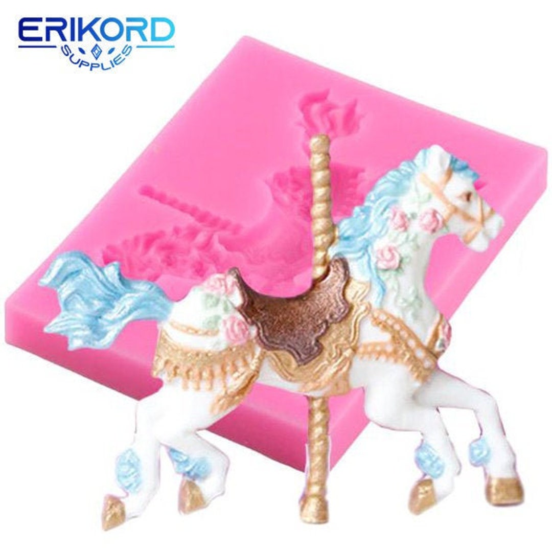 Jewelry Carousel Horse Silicone Mould Fondant Cake Decorating Tools ...