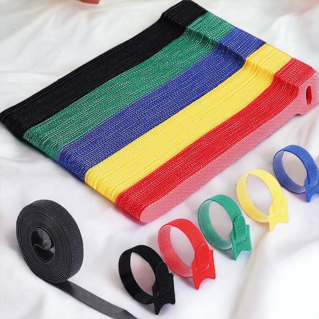 10/20/30 Pcs Releasable Cable Ties Colored Nylon Cable Ties Strap Hook ...