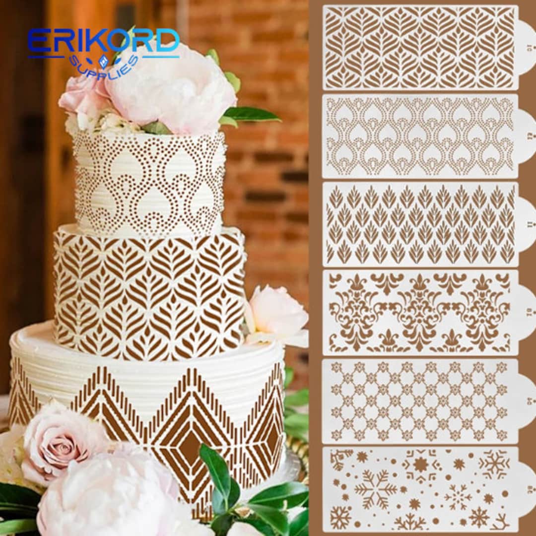 3D Fondant Cake Mesh Stamps Stencils Embossing for Decorating Tool ...