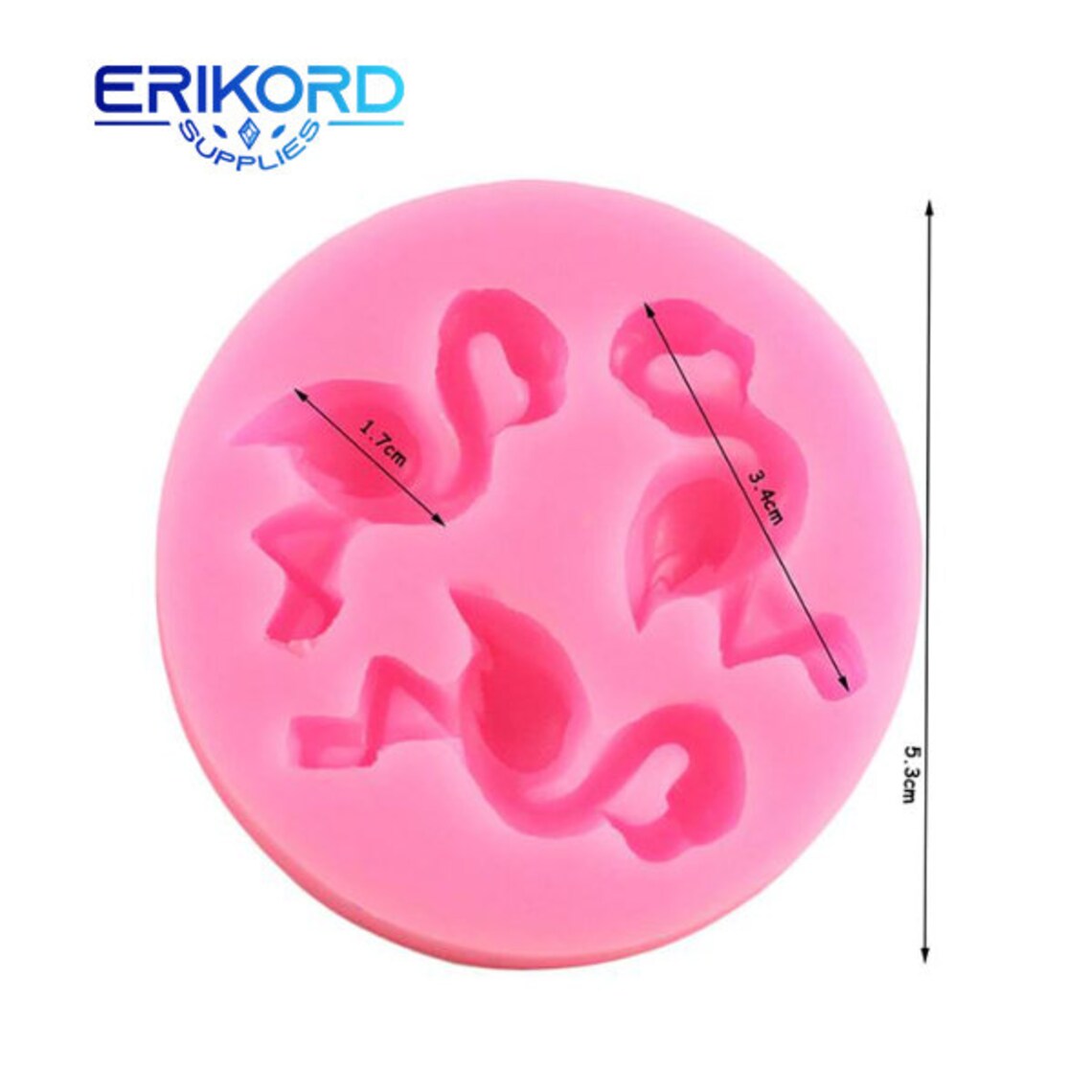 3d Flamingos Silicone Molds Fondant Baby Birthday Cake Decorating Tools ...