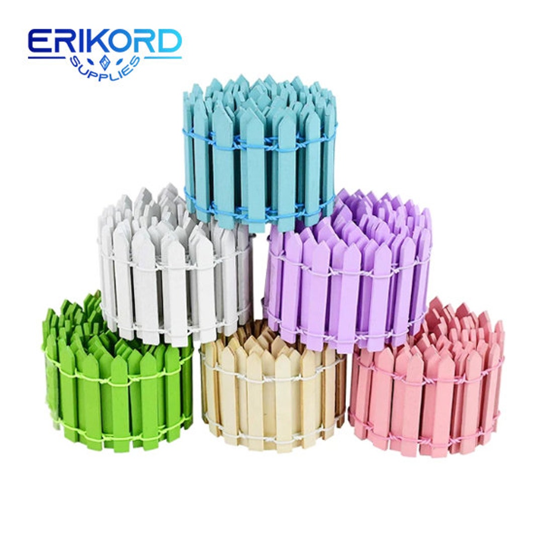 1 Meter Length 3/5cm Height Colorful Palisade Mini Fence Miniature ...