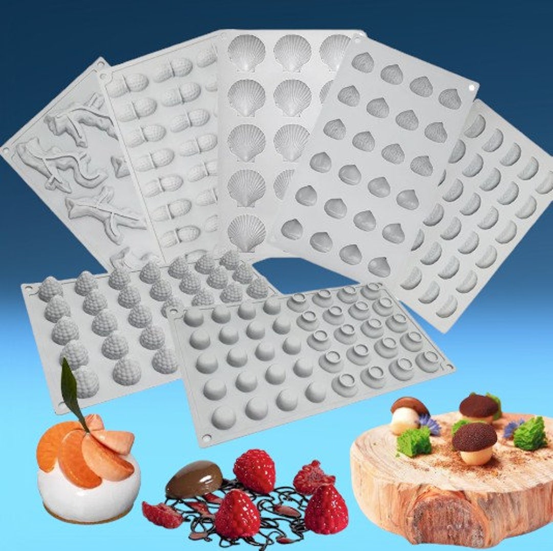 3D Chestnut Raspberry Peanut Mushroom Silicone Mold Fondant Cake Mold ...