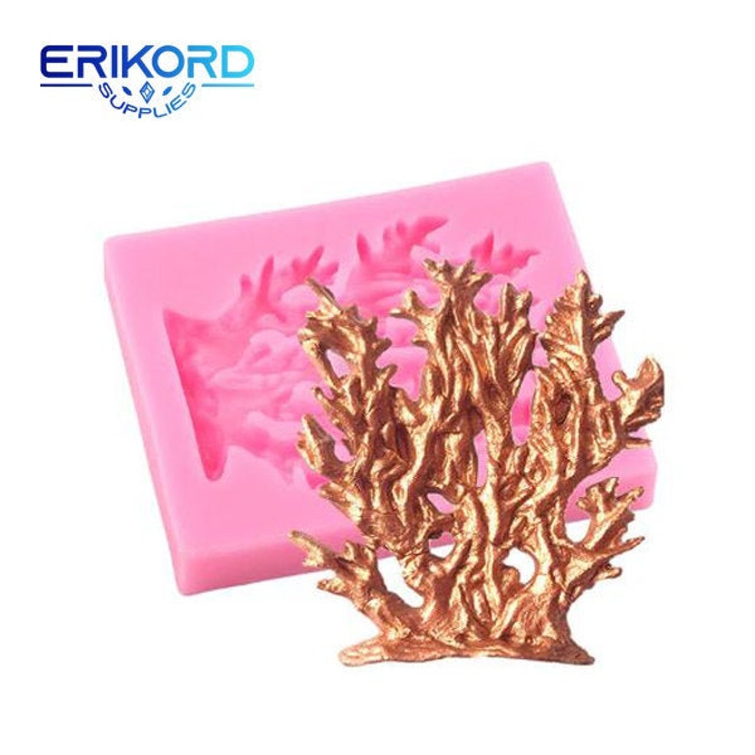Sea Design Silicone Coral Grass Fondant Molds Candy Chocolate Mold ...