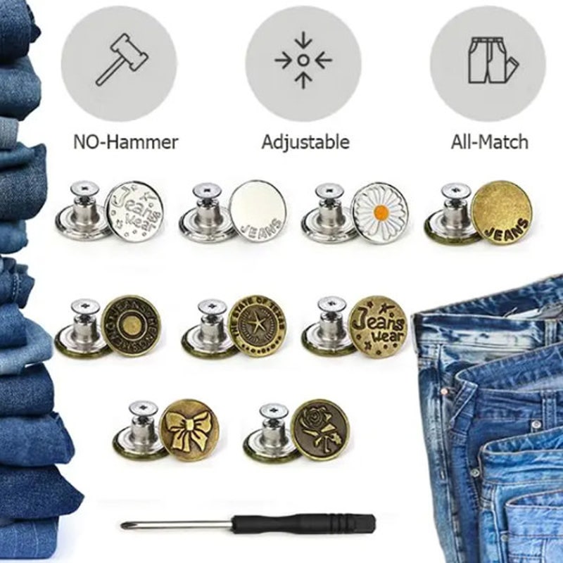Metal Jean Buttons - Etsy