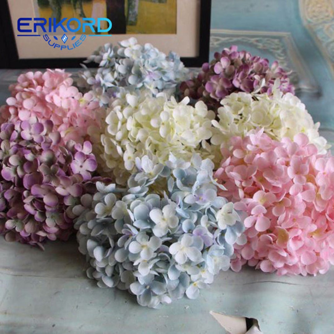 176 Petal Flower Artificial Hydrangea Flower Ball DIY Silk Hydrangea ...