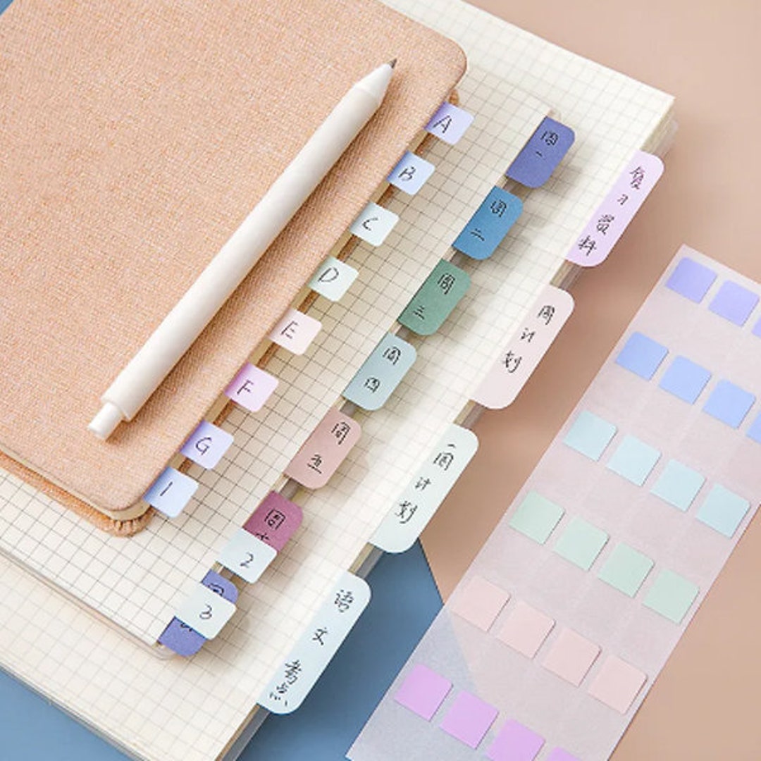 240/120/60 Pcs Multicolor Sticky Writable Repositionable Index Tabs ...