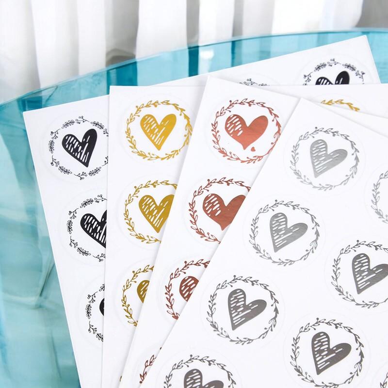 Gold Heart Stickers - Etsy