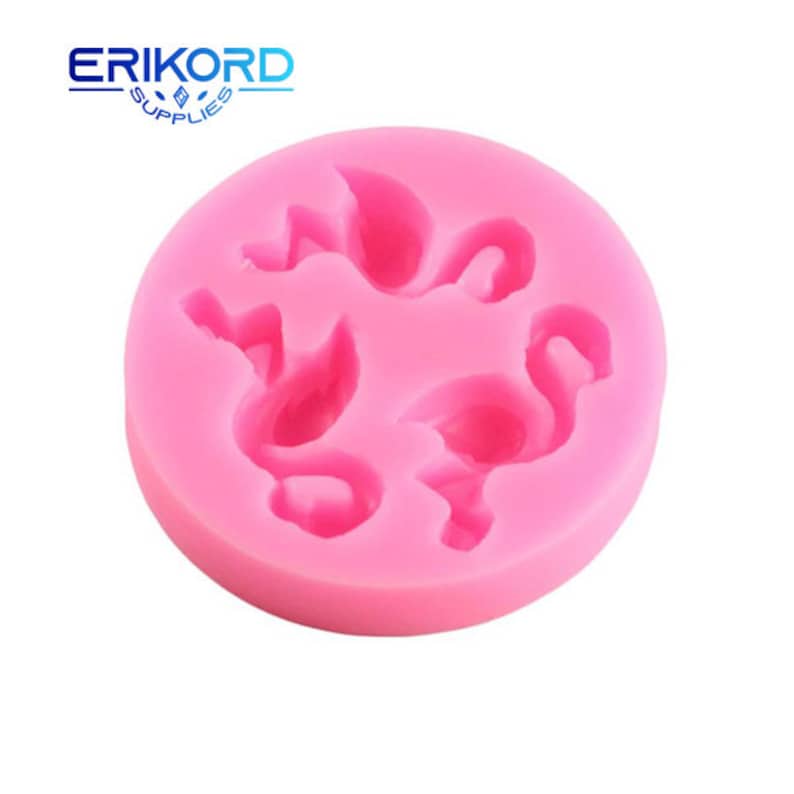 3d Flamingos Silicone Molds Fondant Baby Birthday Cake Decorating Tools ...