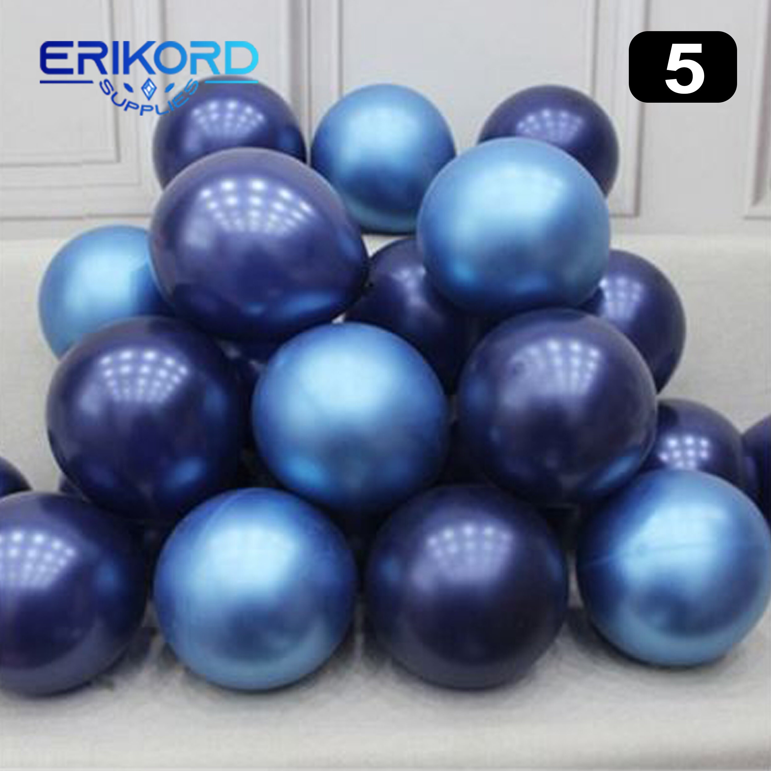 10pcs 10inch Metallic Luminous Blue Balloons Navy Blue Latex Balloon ...