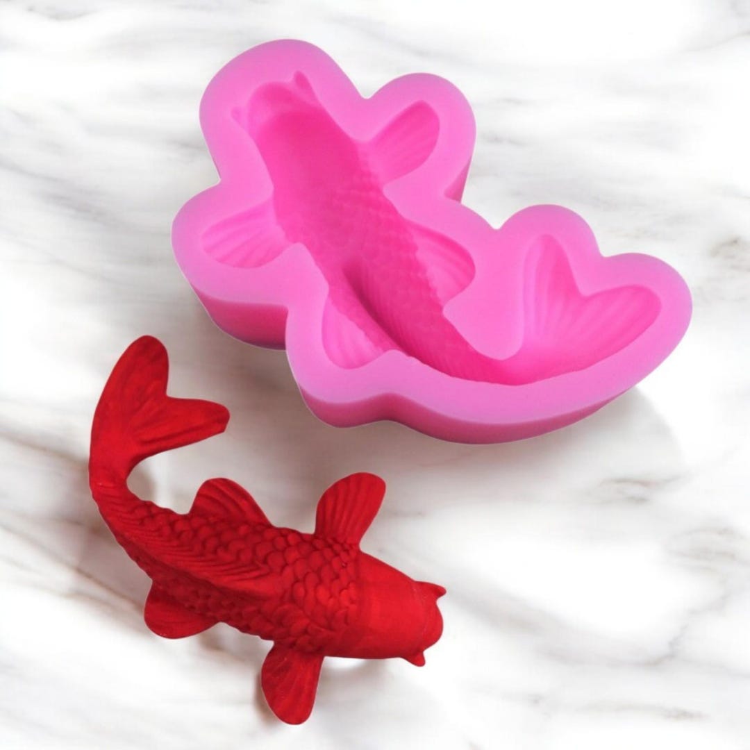 3D Fish Silicone Mold | Koi Carp Fondant Mould for Cake Decorating ...