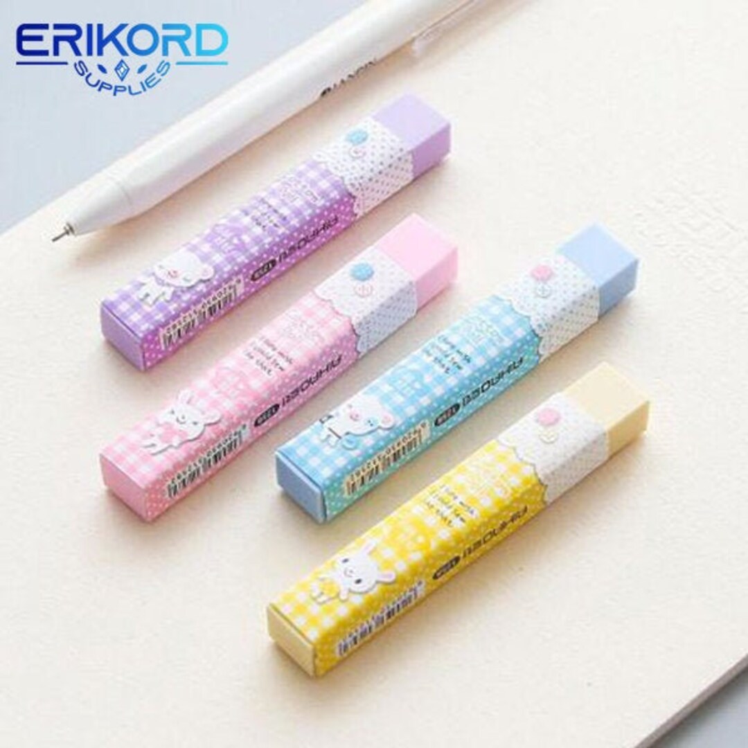 1pc Cute Kawaii Cartoon Cube Eraser Color 2B Eraser Student Writing ...