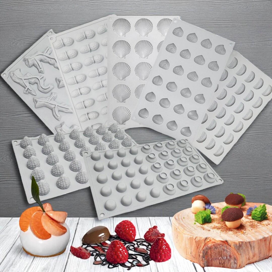 3D Chestnut Raspberry Peanut Mushroom Silicone Mold Fondant Cake Mold ...