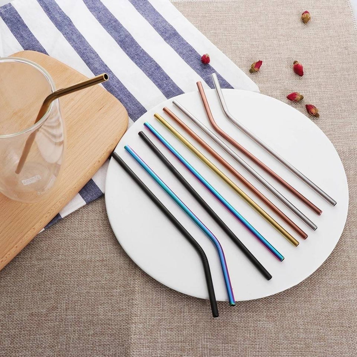 4 Pack Metal Straws Colorful Straws Stainless Steel - Etsy