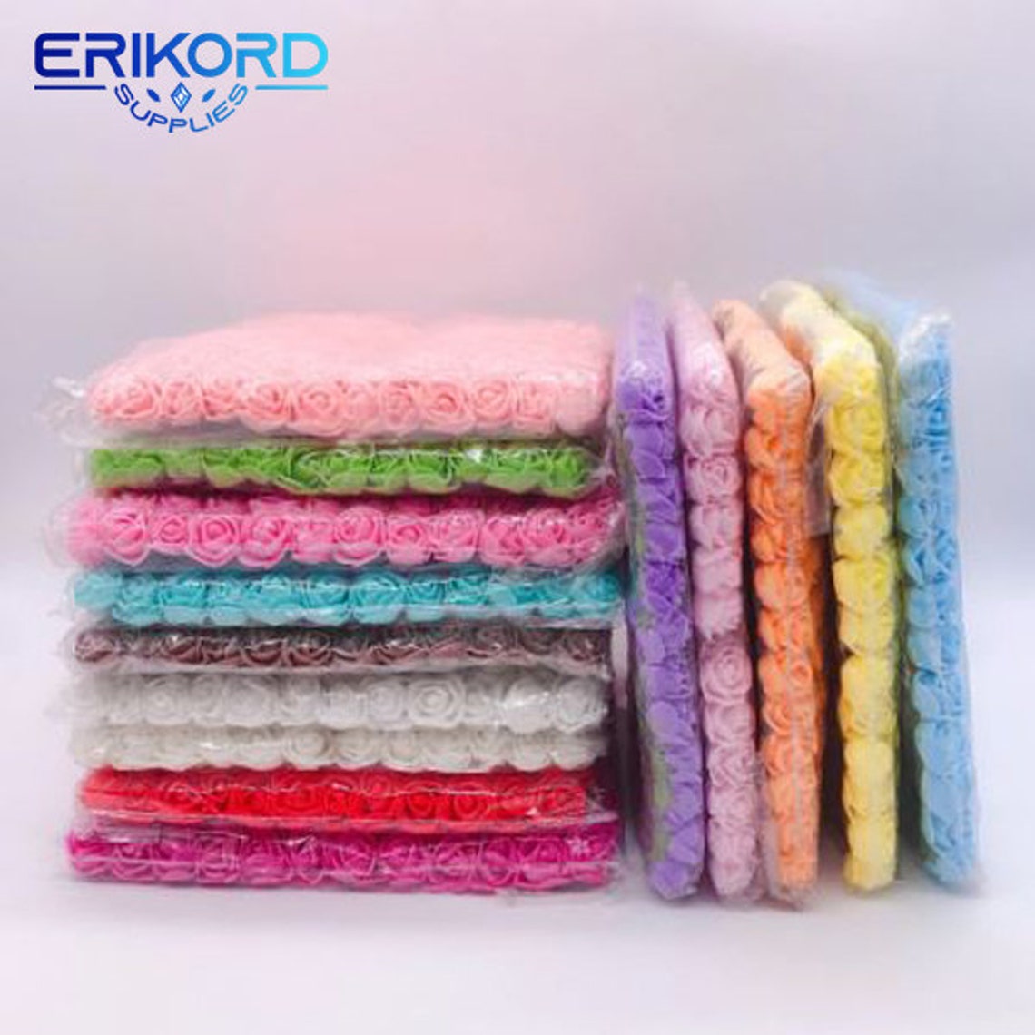 144pcs 2cm Mini Foam Roses for Home Wedding Fake Flower Decor ...