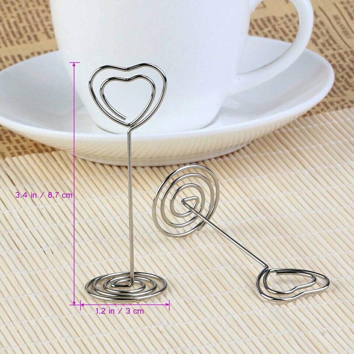 10pcs Place Card Holder Heart Shape Wedding Party Favor Clips - Etsy