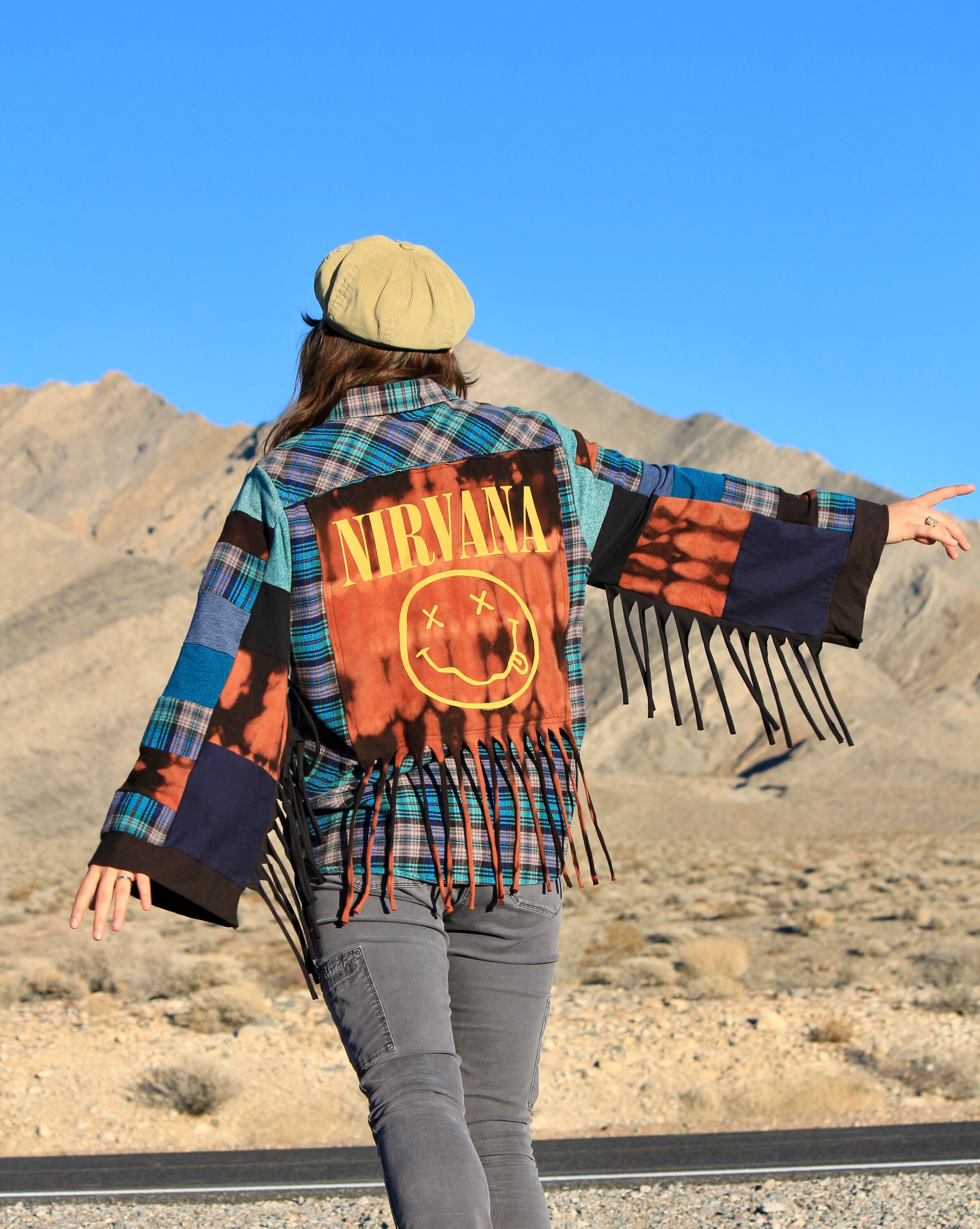 Nirvana Upcycled Patchwork Fringe Flannel - Etsy