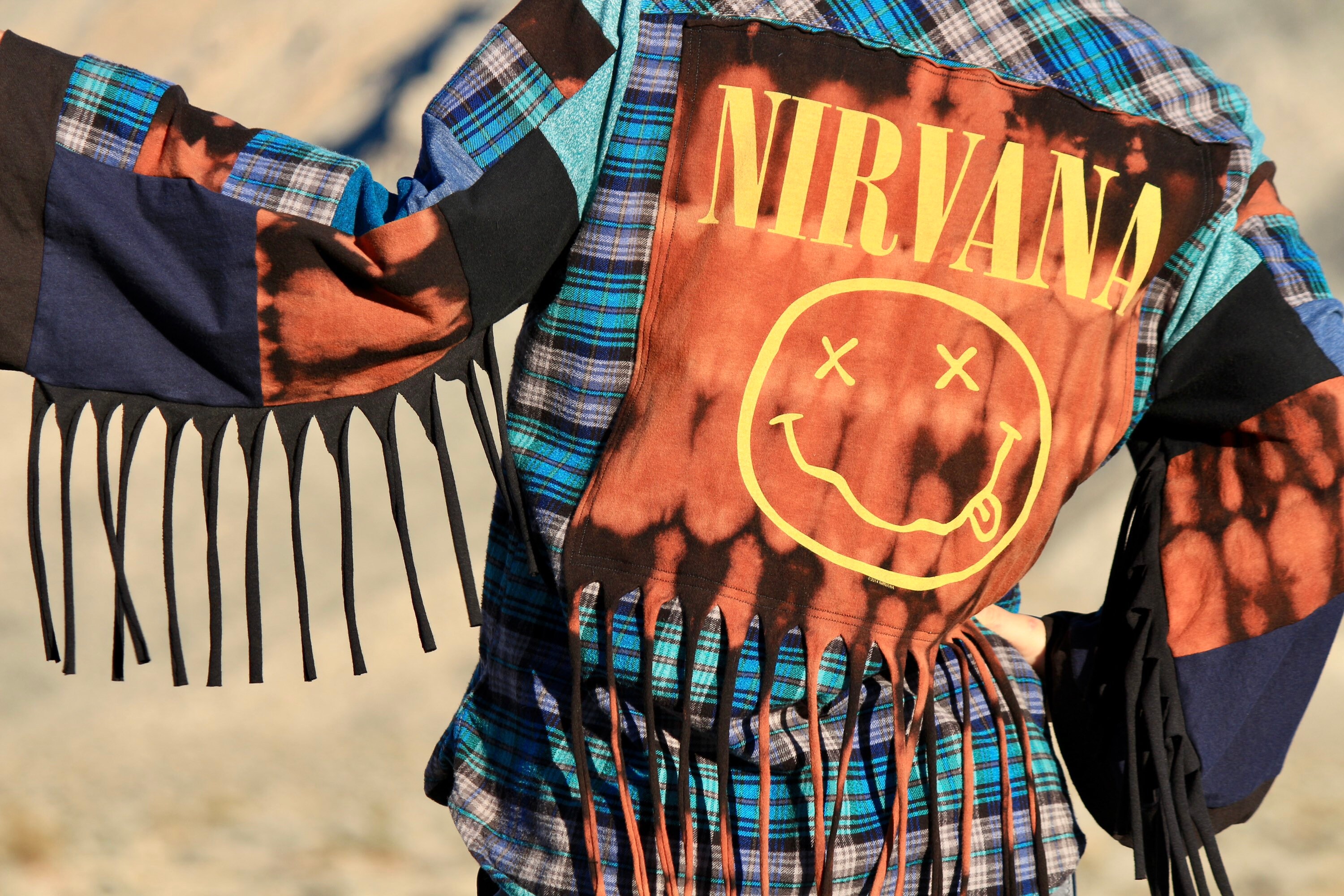 Nirvana Upcycled Patchwork Fringe Flannel - Etsy