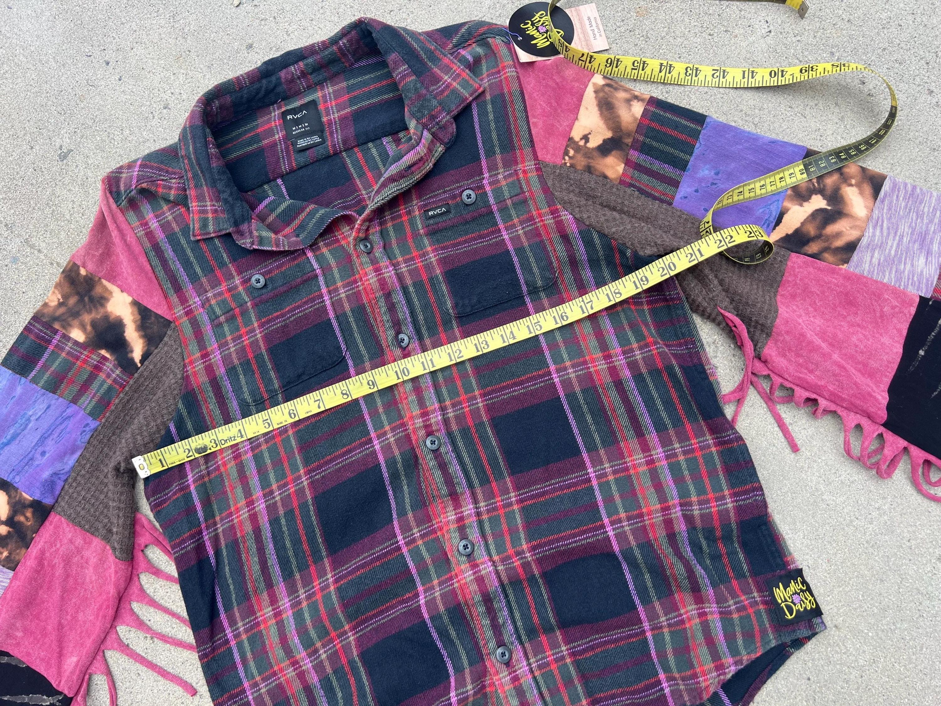 KISS Upcycled Patchwork Bell Sleeve Flannel [sale] - Etsy