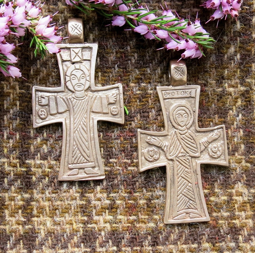 Byzantine + Celtic Two Sided Pilgrim's Crosses - Bronze & Silver - Etsy